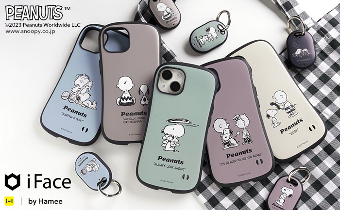 「iFace First Class」のスマホケース＆AirTagケースに、可愛いくすみカラーのPEANUTS柄が新登場｜iFace公式